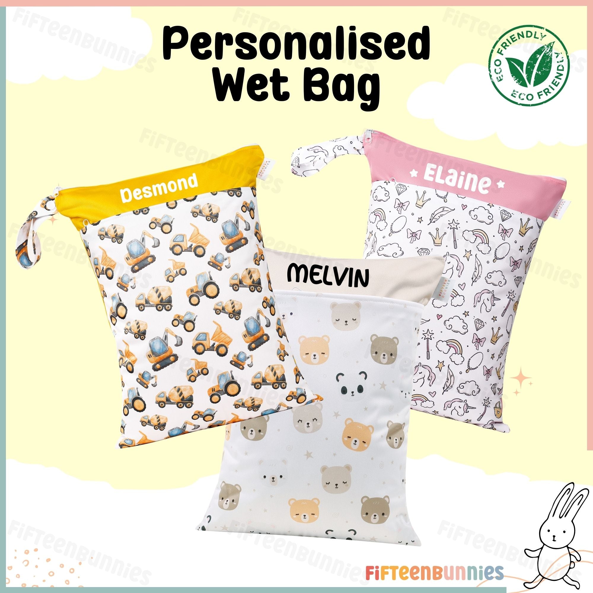 Personalised Wet Bags for Kids & Families – Fifteenbunnies | Making ...